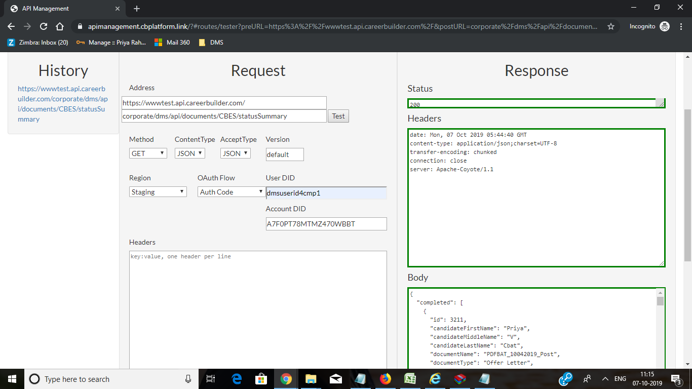 Dms 1905 Cbats Document Not Showing For Candidate Login Workterra Jira